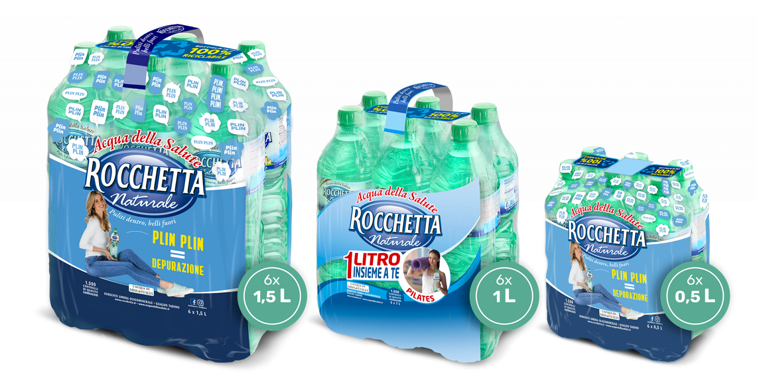 Acqua minerale naturale Rocchetta. Puliti dentro, belli fuori.